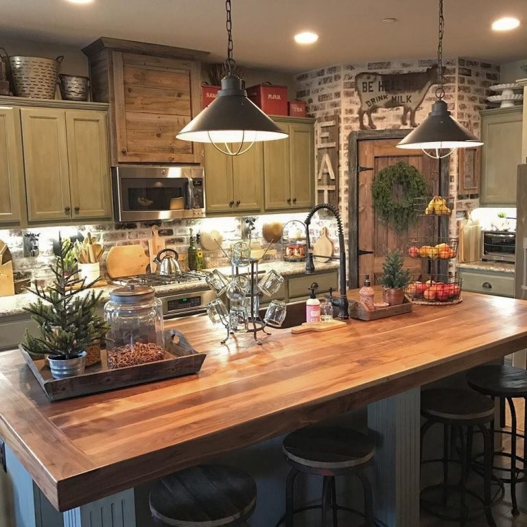 49 Adorable Rustic Farmhouse Kitchen Design Ideas