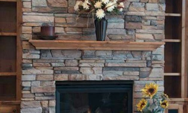 42 Fabulous Rock Stone Fireplaces Ideas For Christmas Décor | ZYHOMY