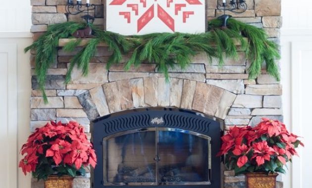 42 Fabulous Rock Stone Fireplaces Ideas For Christmas Décor | ZYHOMY