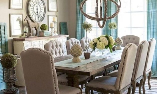 46 Wonderful French Country Dining Room Table Decor Ideas | ZYHOMY